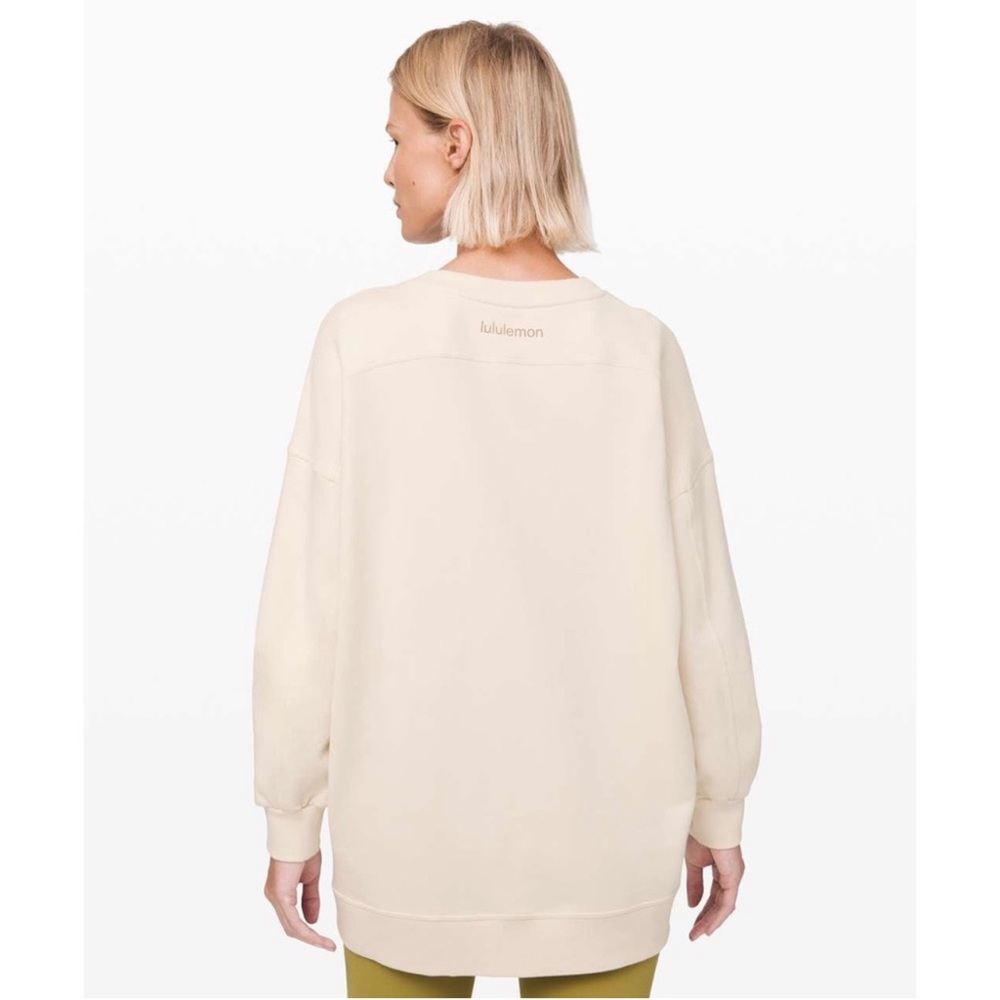 Lululemon Cream Perfectly Oversized Crewneck Sweatshi… - Gem